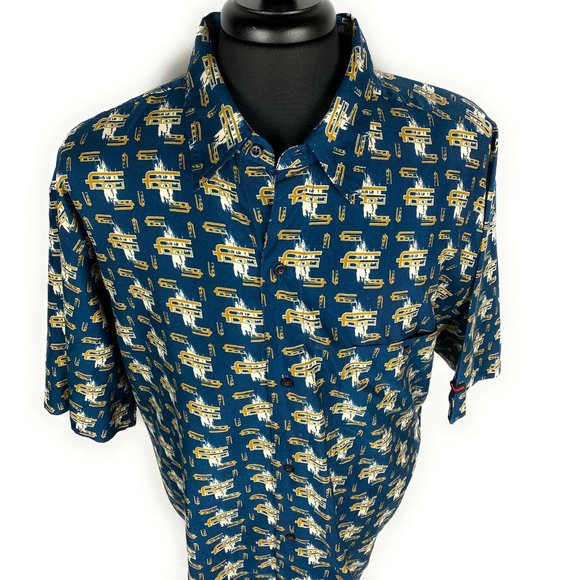 FUBU | Shirts | Fubu Mens Logo Short Sleeve Vintage Button Up | Poshmark